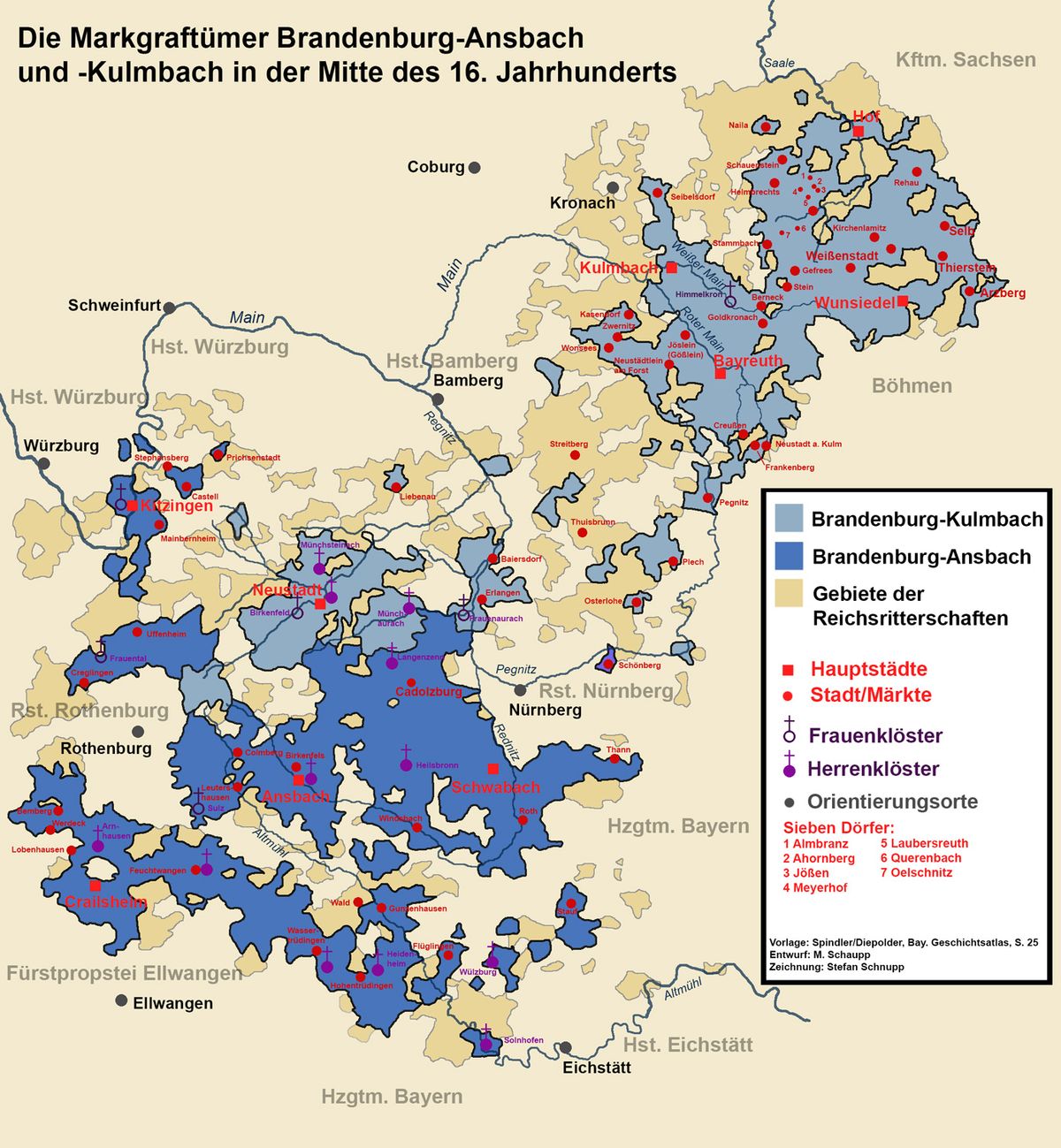 Bayreuth-Kulmbach, Markgraftum: Territorium und Verwaltung ...