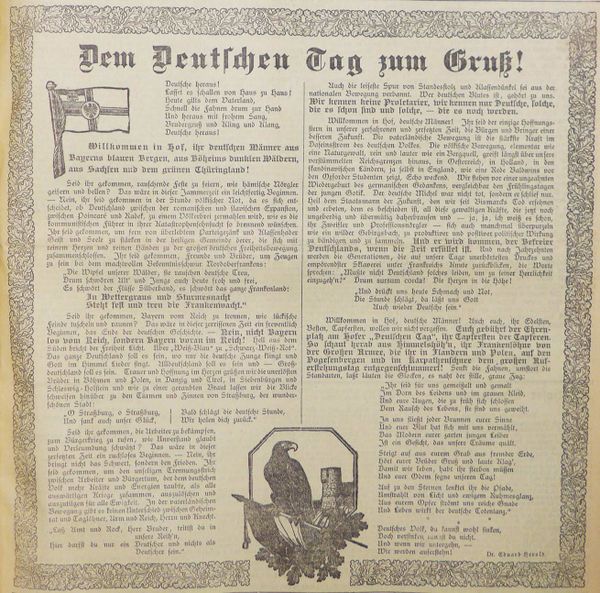 Deutscher Tag, Hof, 15./16. September 1923 – Historisches Lexikon Bayerns
