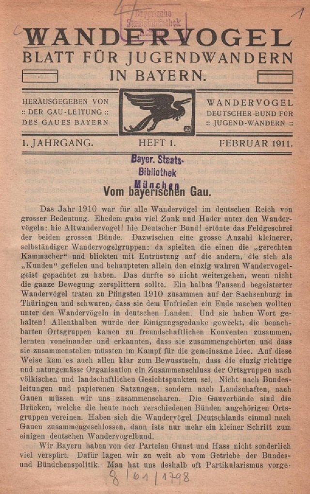 Datei:Wandervogel Heft 1.pdf – Historisches Lexikon Bayerns
