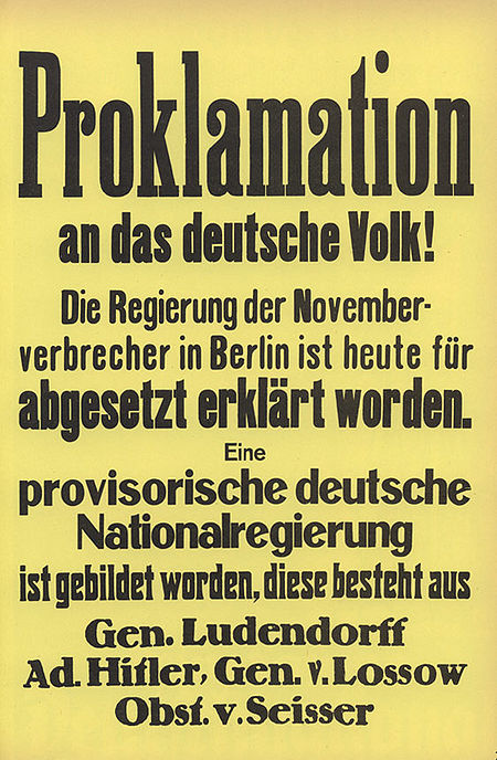 EN:Beer Hall Putsch (Hitlerputsch), 8-9 November 1923 - Historisches ...